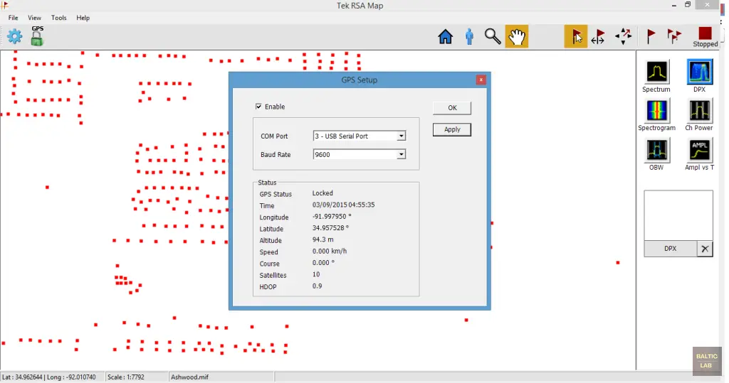 Tektronix RSA 306 | GPS Receiver and Clock Reference – Baltic Lab
